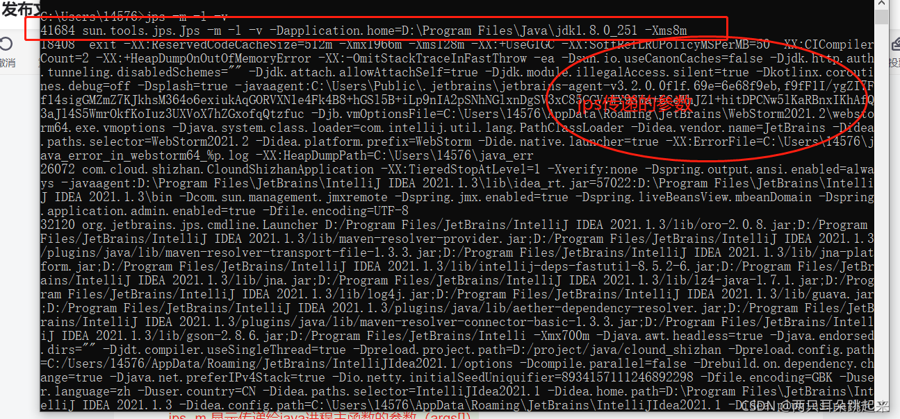 jdk监控工具 查看java进程---jps命令_xujps-CSDN博客