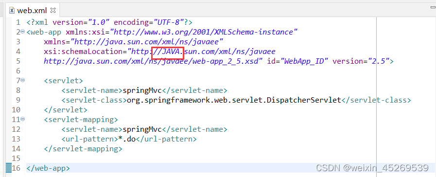 cvc-id.3: A field of identity constraint ‘web-app-servlet-name-uniqueness‘ matched element ‘web ...
