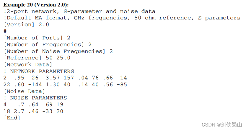 【Touchstone 1.0&2.0数据格式解析】_snp文件-CSDN博客