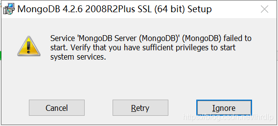 含泪写下安装MongoDB 报service MongoDB failed to start,verify that you have sufficient privileges ...错误 ...