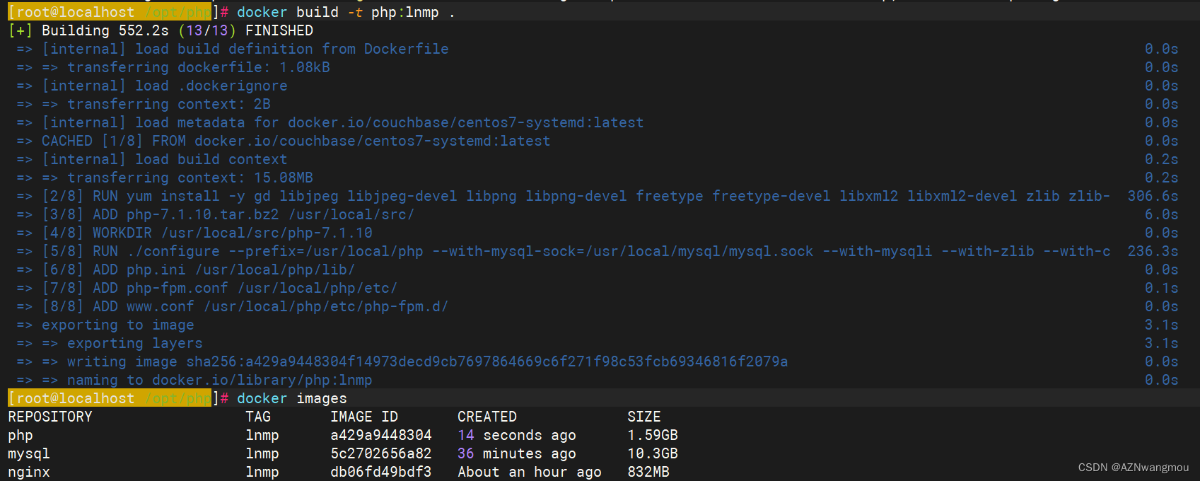 docker的centos7创作LNMP容器_docker 创建centos7-CSDN博客