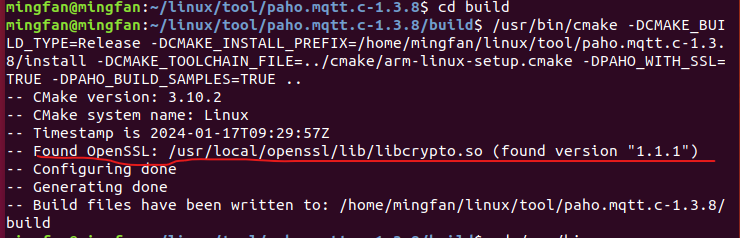 Ubuntu下cmake编译报错OPENSSL_ROOT_DIR (missing: OPENSSL_CRYPTO_LIBRARY) (found version “1.1.1“)_cmake ...