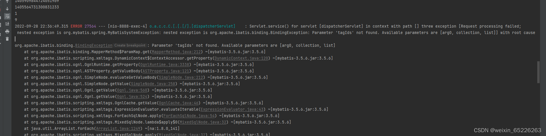 发现 Parameter ‘ ‘ not found. Available parameters are [ ]] with root cause的问题_parameter ...