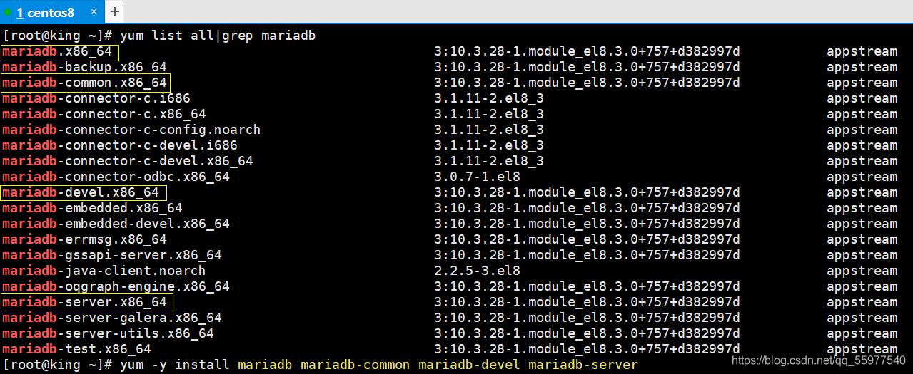 MySQL (基于centos8)_centos8 mysql创建数据表-CSDN博客