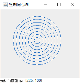 学以致用——Java源码——使用drawArc方法绘制同心圆（Concentric Circles Using Method drawArc ...