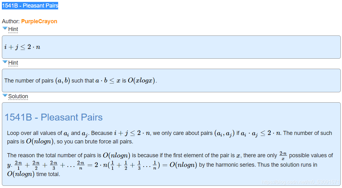 Codeforces Round #728 Editorial B. Pleasant Pairs_其他_LZVSDY-华为开发者空间