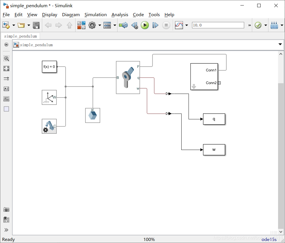 Simscape Multibody -- 分析单摆_revolute joint 0力矩-CSDN博客