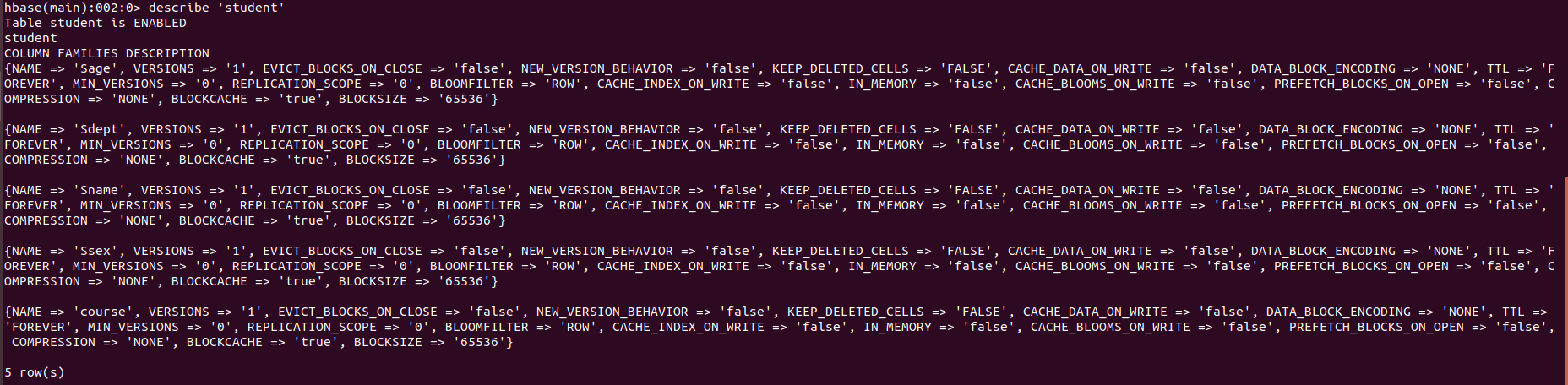 HBase的编程实践（实验3_熟悉常用的HBase操作）_hbase put命令-CSDN博客