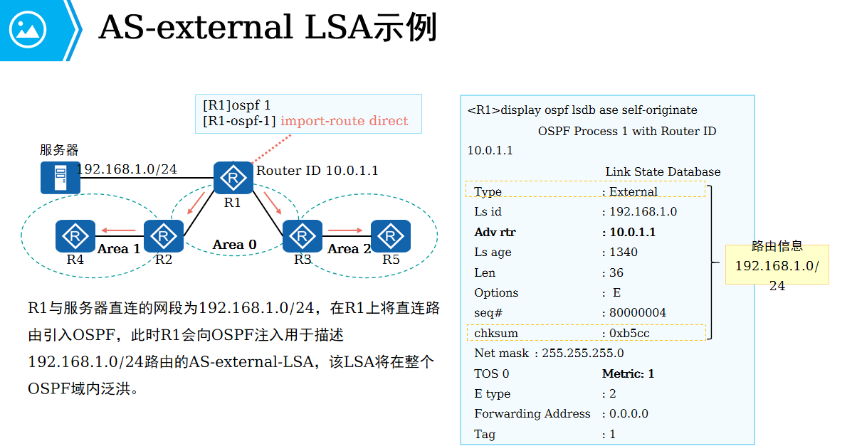 HCIP-Datacom OSPF进阶（二）最常用的路由协议 OSPF各种LSA作用详解_路由交换中的ls id是什么意思-CSDN博客