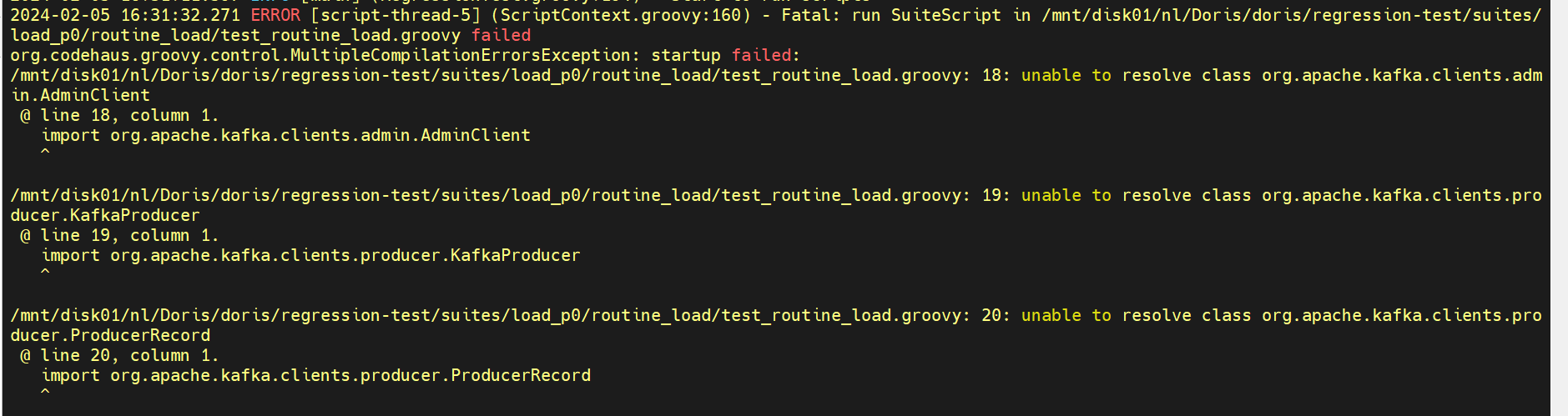 Doris中的本地routineload环境，用于开发回归测试用例_doris routine load-CSDN博客
