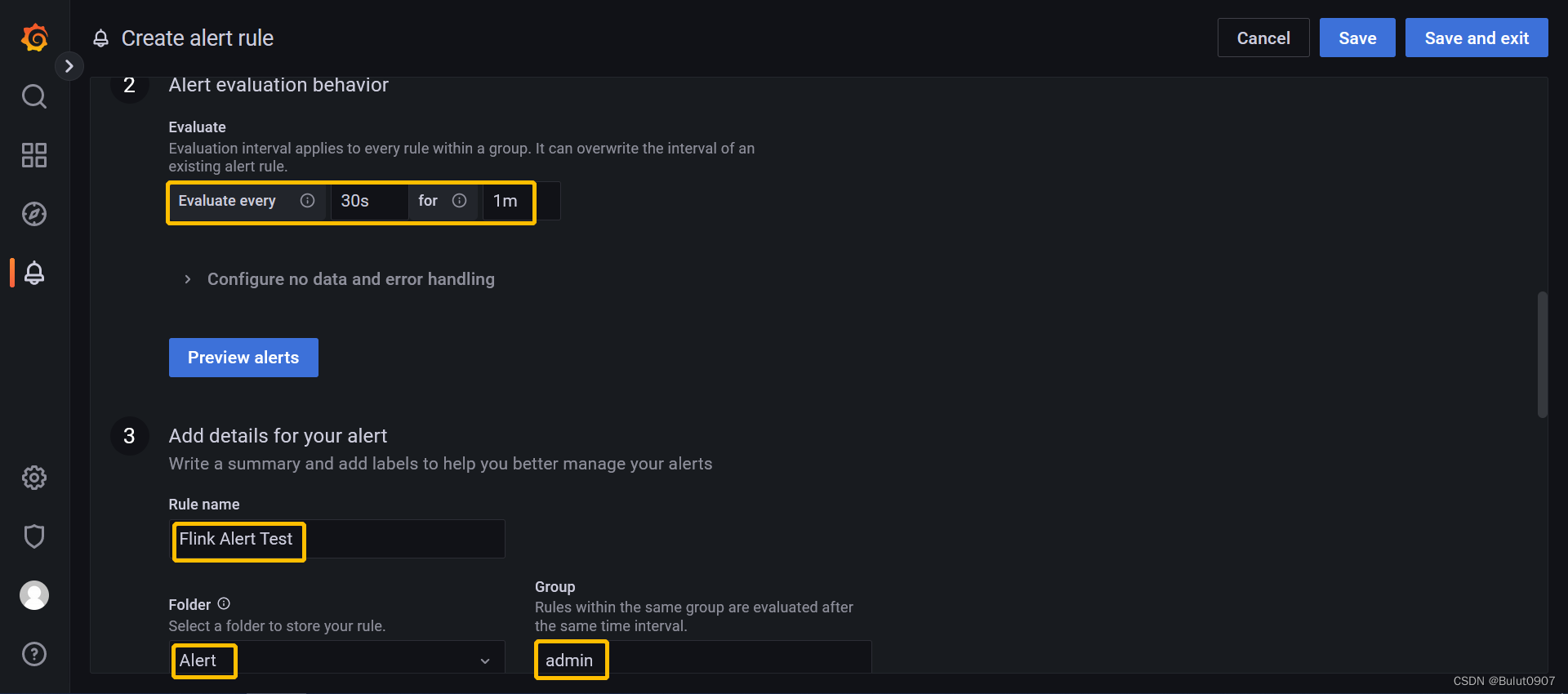 Prometheus系列之Grafana 版本9.0.0 设置Email邮件报警实战_alert evaluation behavior-CSDN博客