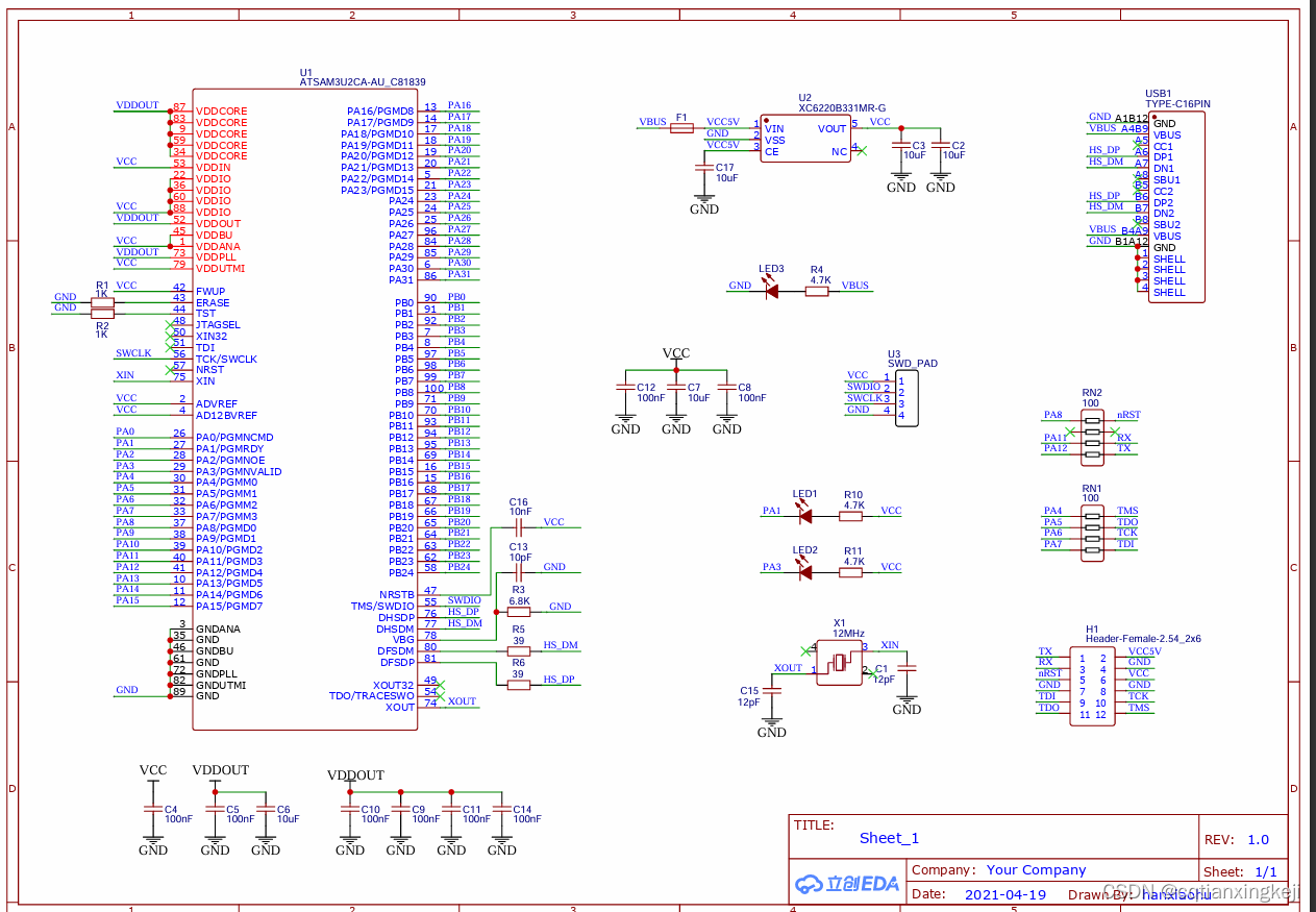 高速DAPLink设计开发全套资料（ATSAM3U2C）源代码、bootload、app、固件、PCB工程、原理图工程、Gerber、BOM-CSDN博客