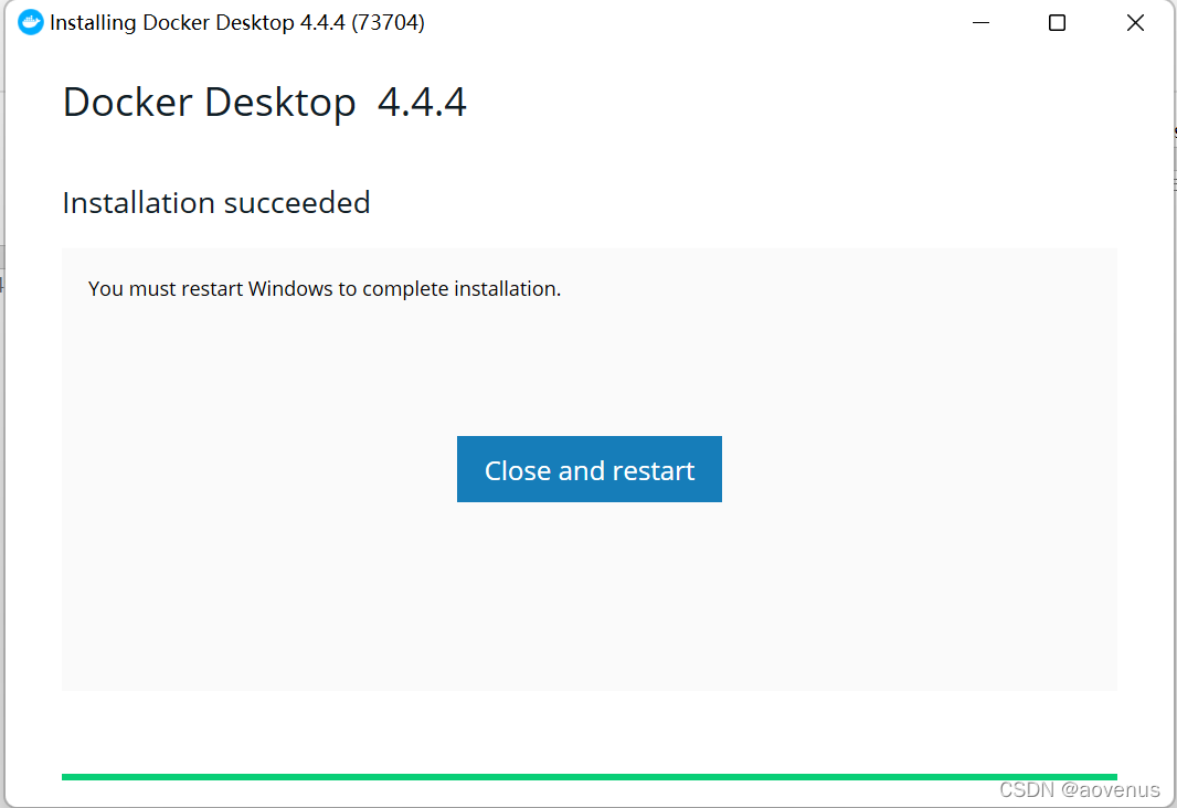 Windows 11下安装Docker_docker desktop4.4-CSDN博客