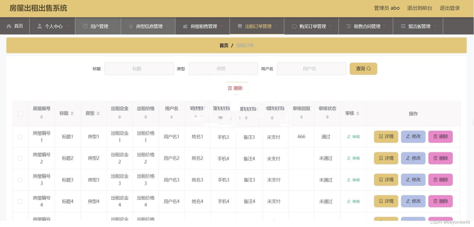 Java项目:房屋租赁系统管理系统(java+SSM+ElementUI+Vue+Mysql)-CSDN博客