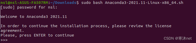 ubuntu20.04安装Anaconda并默认激活conda base环境_conda激活base环境-CSDN博客