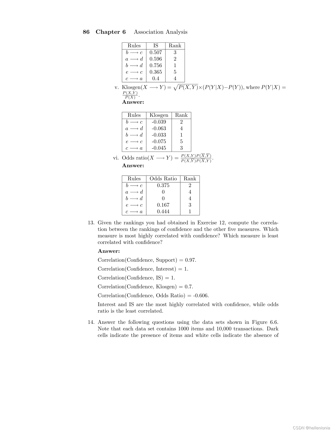 【数据挖掘导论课后习题答案】第6章 Association Analysis: Basic Concepts and Algorithms（含英文原版）_数据挖掘导论课后题答案-CSDN博客