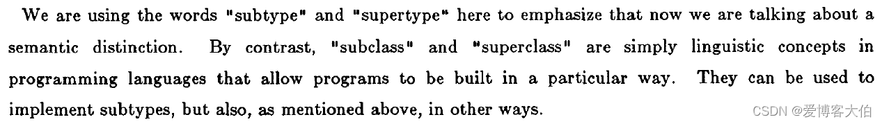 subtype，supertype 与 subclass，superclass 的异同_subtype subclass-CSDN博客