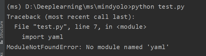 解决ModuleNotFoundError: No module named ‘yaml‘_modulenotfounderror: no ...