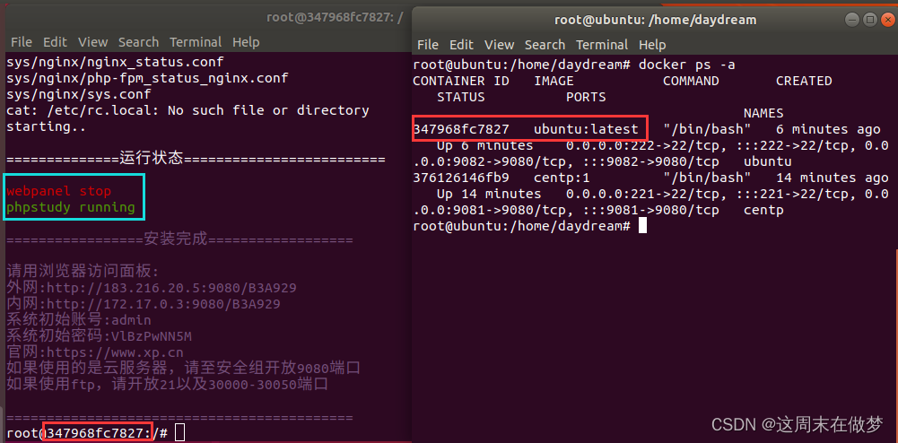 docker镜像开启的容器中安装phpstudy_docker安装phpstudy-CSDN博客