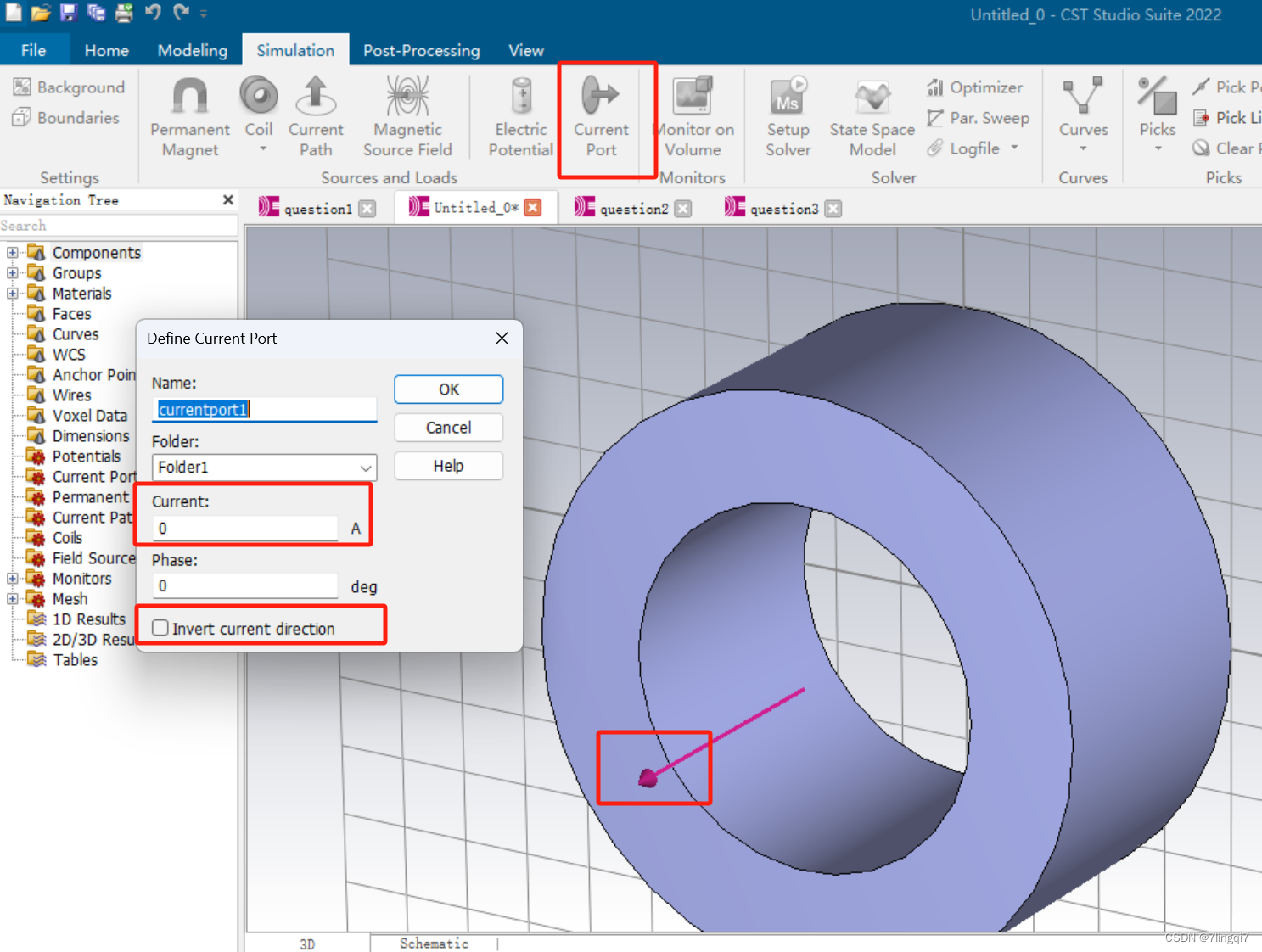 CST Studio Suite 基础操作实验（稳恒电流的电场与磁场）_cst怎么看电流分布图-CSDN博客