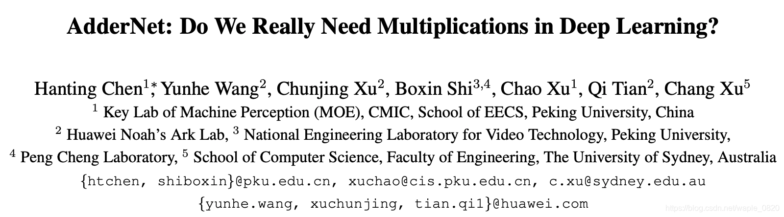 【Paper Reading】【CVPR2020】加法网络：AdderNet_addernets特征可视化-CSDN博客