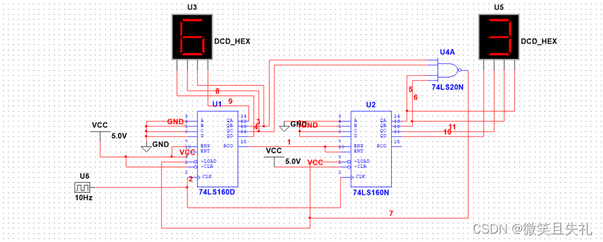 简单时序逻辑电路设计（用74LS160设计一个37进制计数器）_37进制计数器电路图-CSDN博客