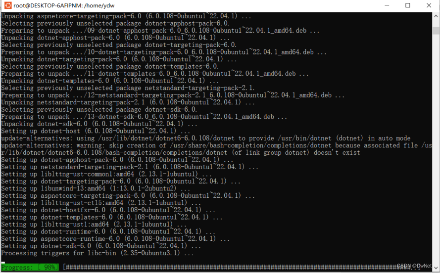 win10中安装Liunx系统,并成功搭建它的.NetCore环境_windows netcore 安装-CSDN博客