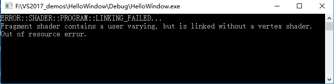 OpenGL之——Fragment shader contains a user varying, but is linked without a vertex shader.Out ...
