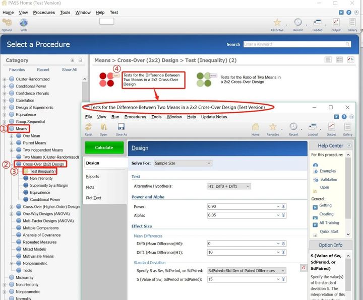 统计教程｜PASS实现2x2交叉设计定量资料差异性检验的样本量估计_随机对照二乘二交叉研究-CSDN博客