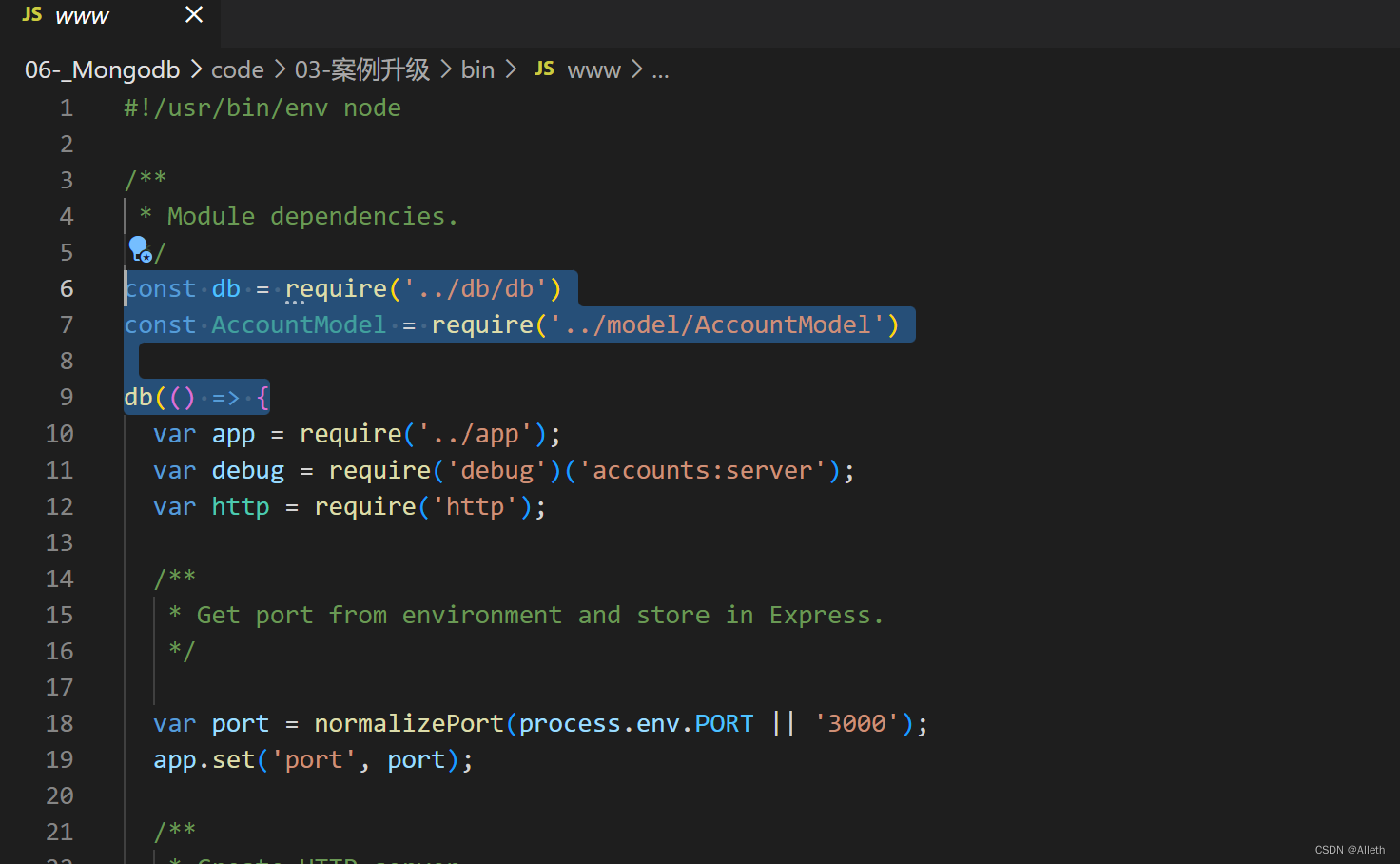 尚硅谷nodejs操作mongodb报错,mongonotconnectederror Client Must Be Connected Before Running Operations