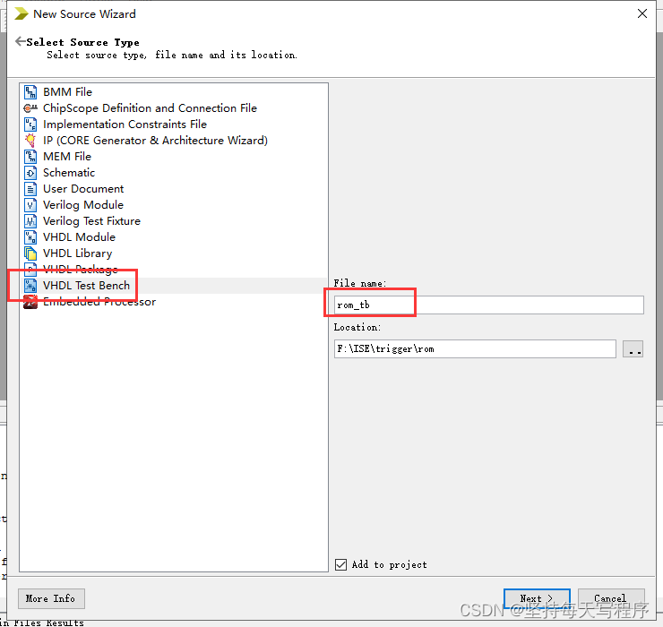 xilinx FPGA ROM IP核的使用（VHDL&ISE）_the memory initialization vector can contain betwe-CSDN博客