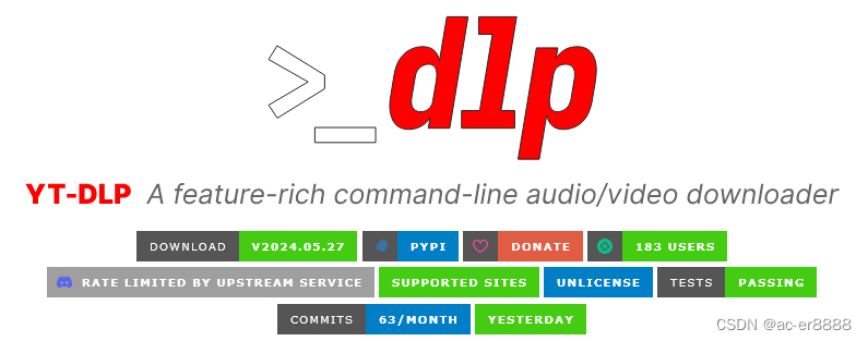 yt-dlp：强大的跨平台视频下载器-CSDN博客