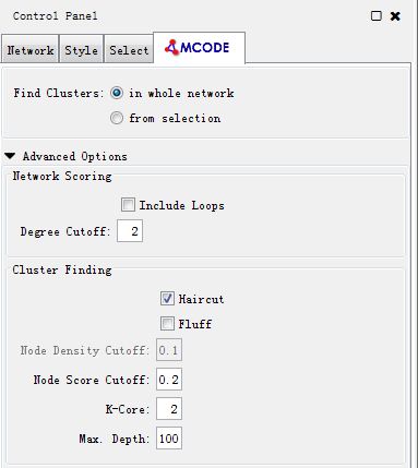 Cytoscape: MCODE增强包的网络模块化分析-CSDN博客