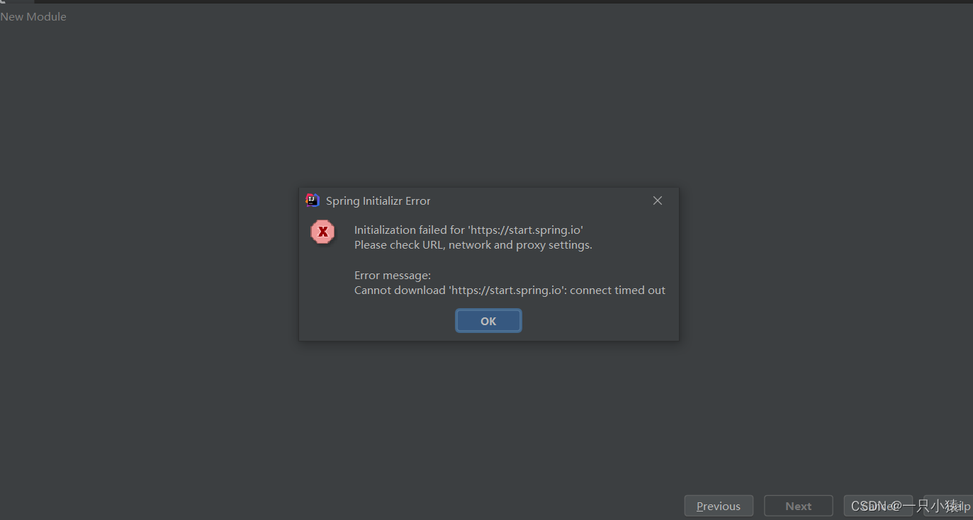 IDEA创建springboot项目，出现Cannot download ‘https://start.spring.io‘: connect timed out-CSDN博客