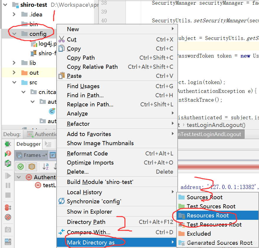 IDEA完成shiro认证报错:org.apache.shiro.config.ConfigurationException: java.io.IOException: Resource ...