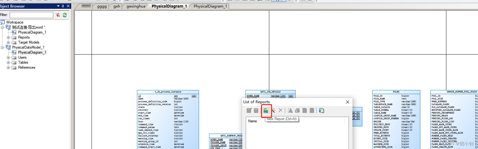 通过数据库逆向生成表和属性word文档(PDMan/PowerDesigner)及遇到问题记录_pdman导出数据库word-CSDN博客