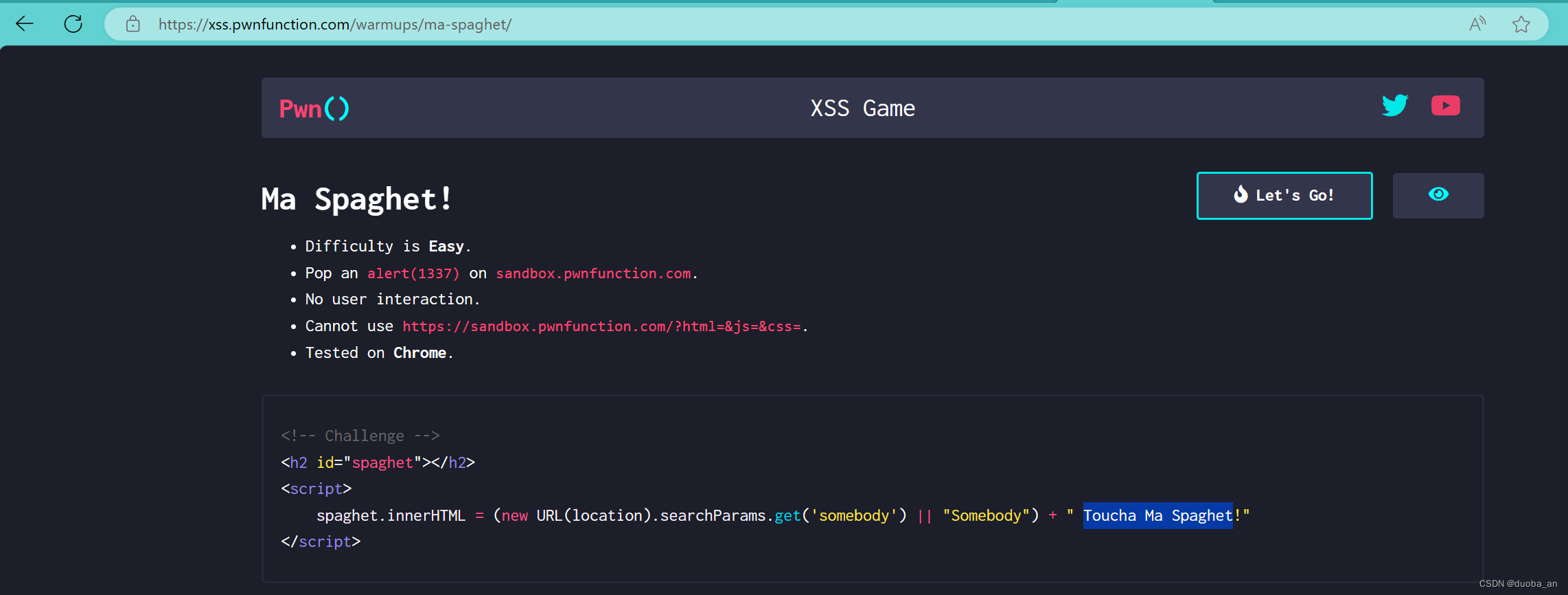 xss.pwnfunction(DOM型XSS)靶场_pwnchanllenge xss-CSDN博客