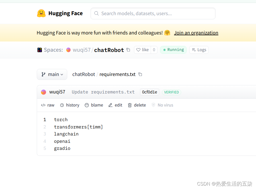 如何在https://huggingface.co/spaces中创建自己的远程服务器并部署AI相关项目并利用gradio创建界面（获取免费chatgpt的API_key）-CSDN博客