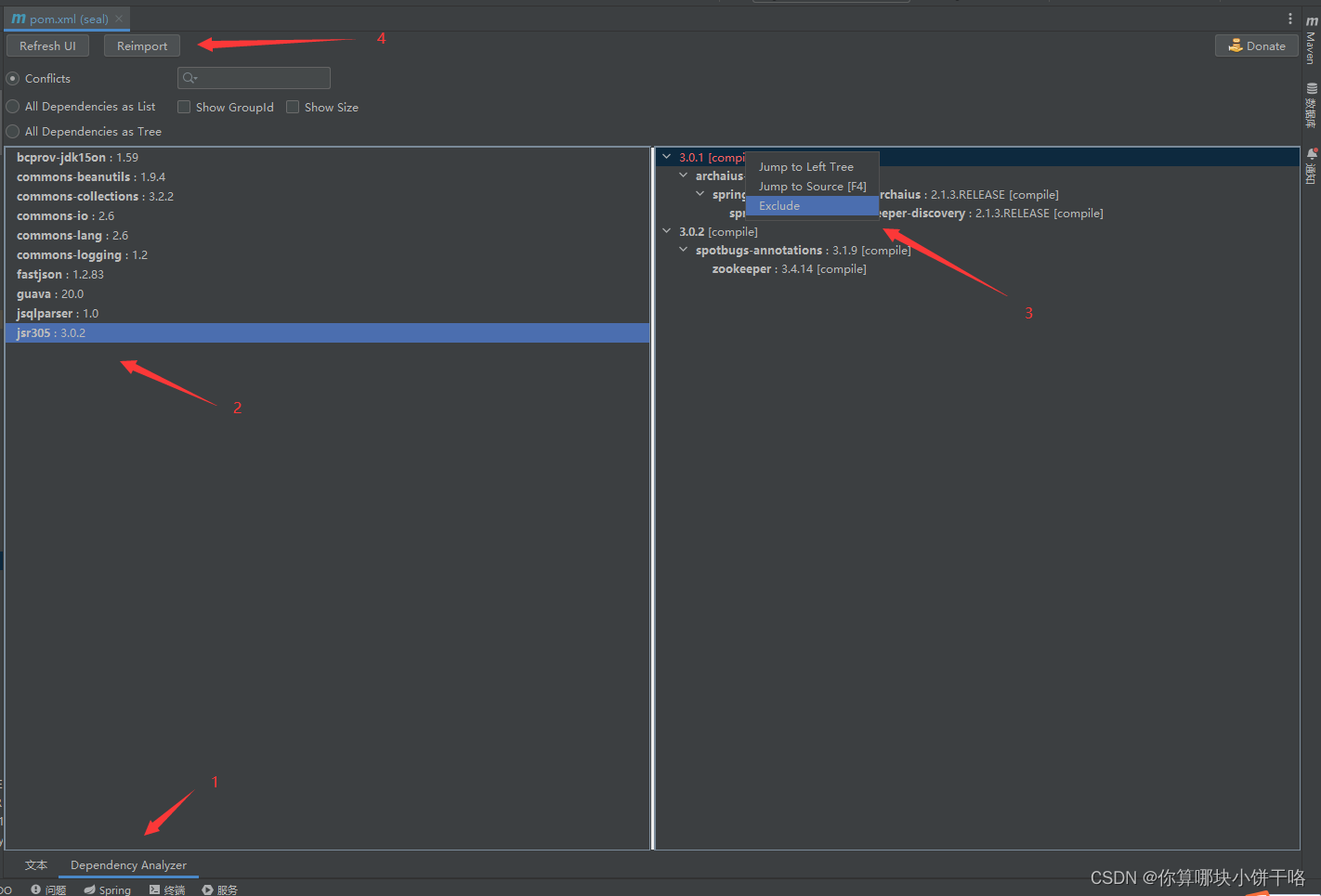 java-IDEA MAVEN查看依赖树,解决jar包重复和冲突_idea查看依赖树-CSDN博客