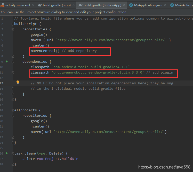 重拾android之as41配置greendao（最新）orggreenrobotgreendao Gradle Plugin322国内镜像 Csdn博客 