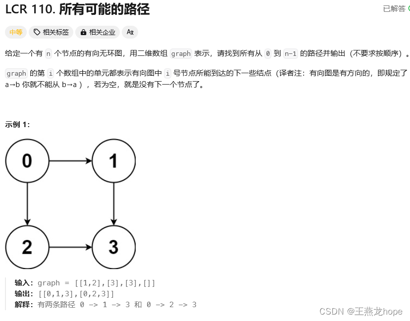 leetcode 所有可能的路径(图的遍历：深度优先和广度优先)_leetcode 广度优先遍历-CSDN博客