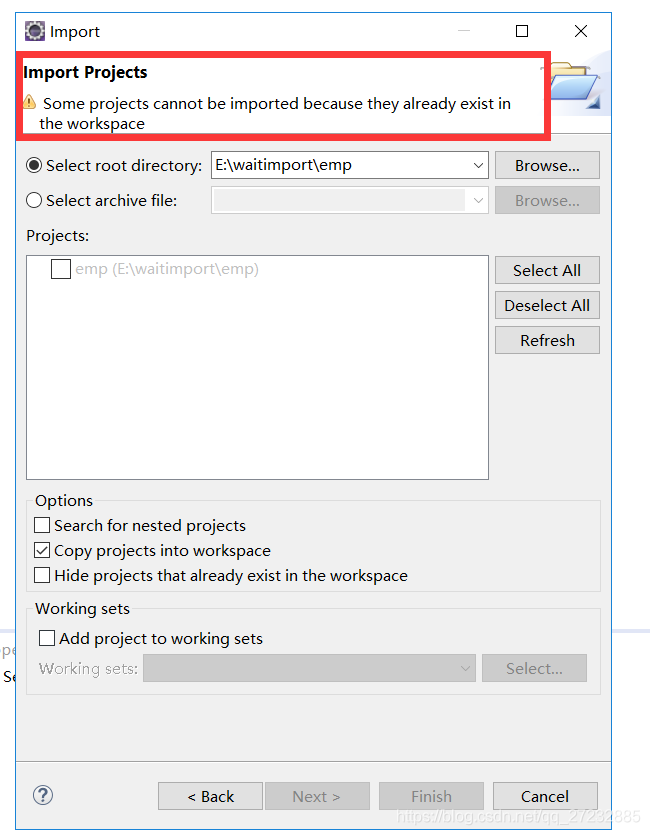 eclipse导入工程失败解决方法_eclipse 将project 导入到工程 失败-CSDN博客