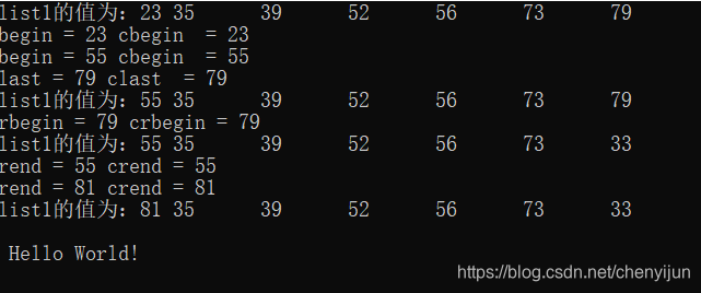 list学习之迭代器begin， cbegin， end， cend， rbegin， crbegin， rend， crend-CSDN博客