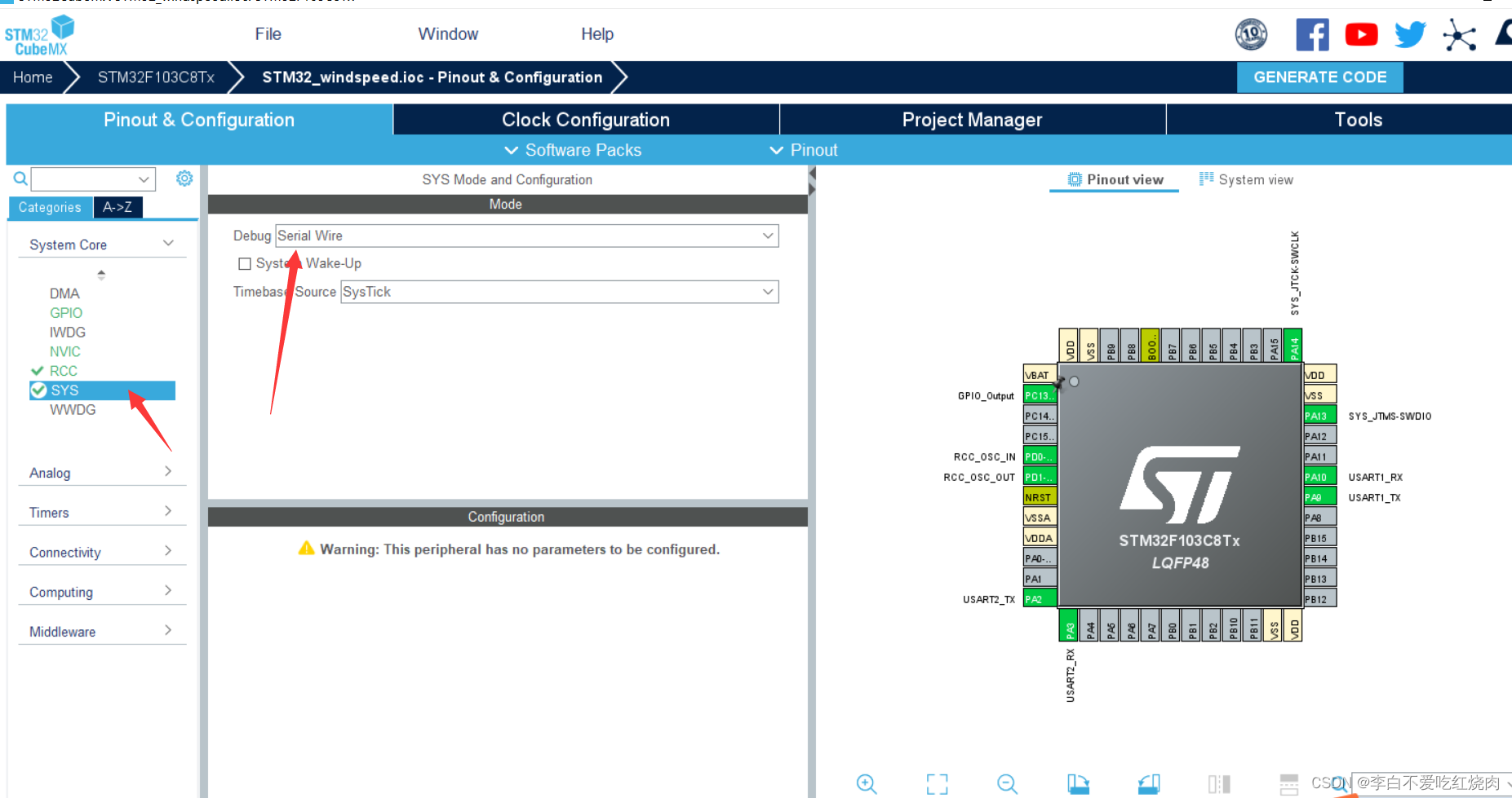 毕业设计1-DFROBOT 风速计 调试记录（基于485协议+ STM32Cubemx + STM32F103C8T6）_cubemx rs485 rtu协议-CSDN博客