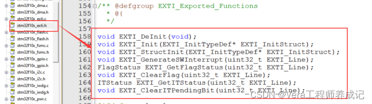 Stm32学习笔记 Exti外部中断（代码部分）对射式红外传感器计次旋转编码器计次stm32 Exti Linecmd Csdn博客