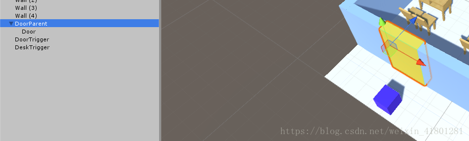 Unity3d（实现物体的开门和关门）unity中代码编写了开门的逻辑点击开门门没打开门上的boxcllider打开了 Csdn博客 