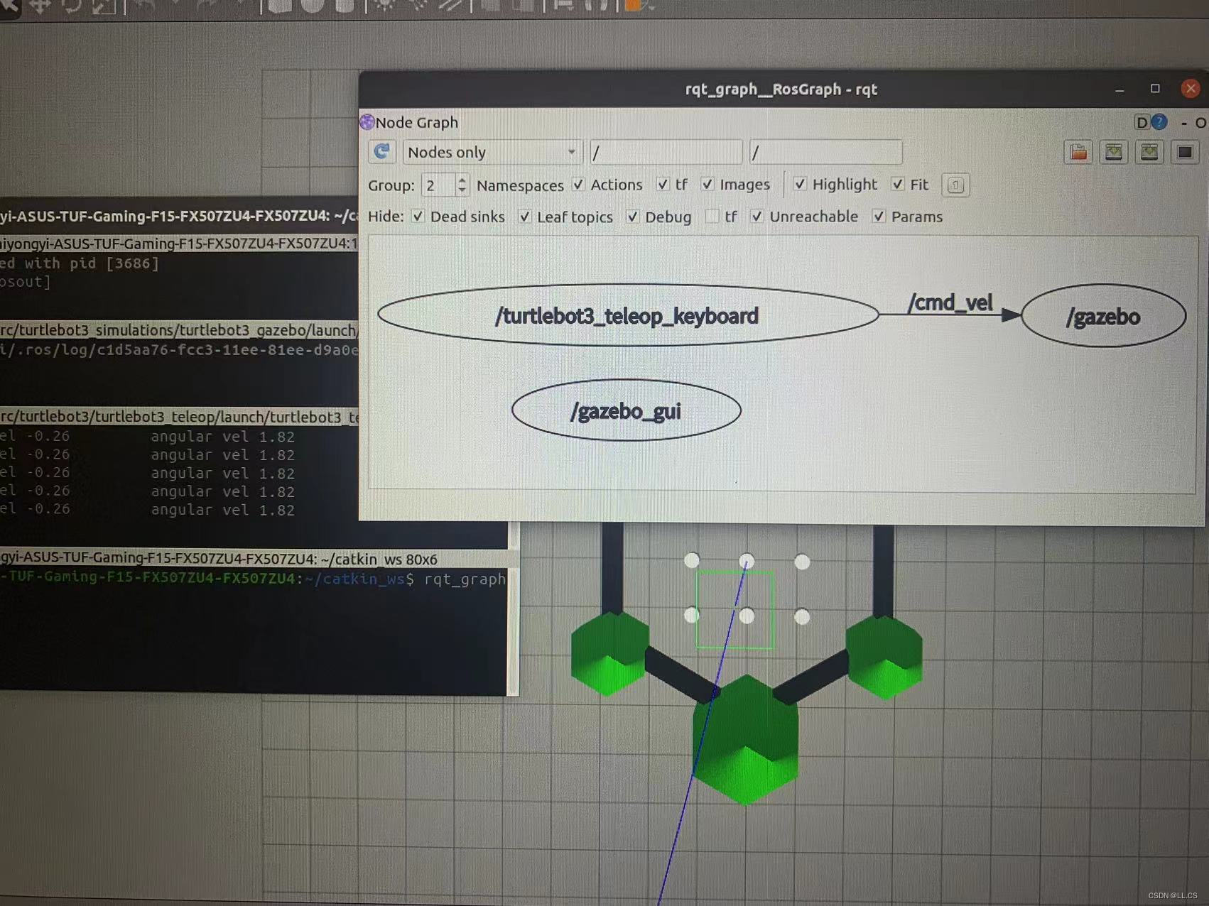 分别查看turtlebot键盘控制程序和自己编写的订阅、发布程序的rqt_graph-CSDN博客
