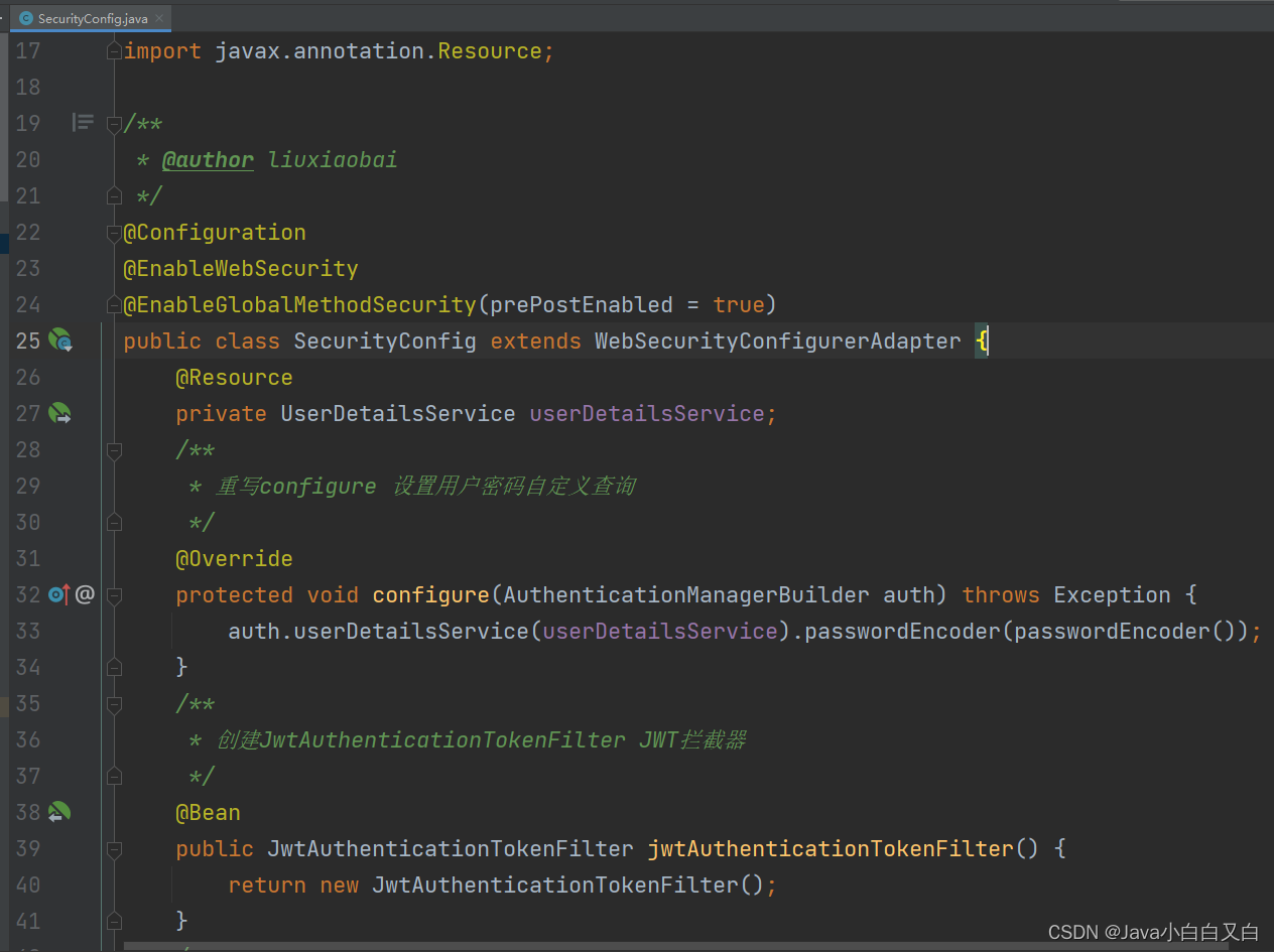 单体架构下的认证授权方案 - SpringSecurity + JWT_单体项目jwt-CSDN博客