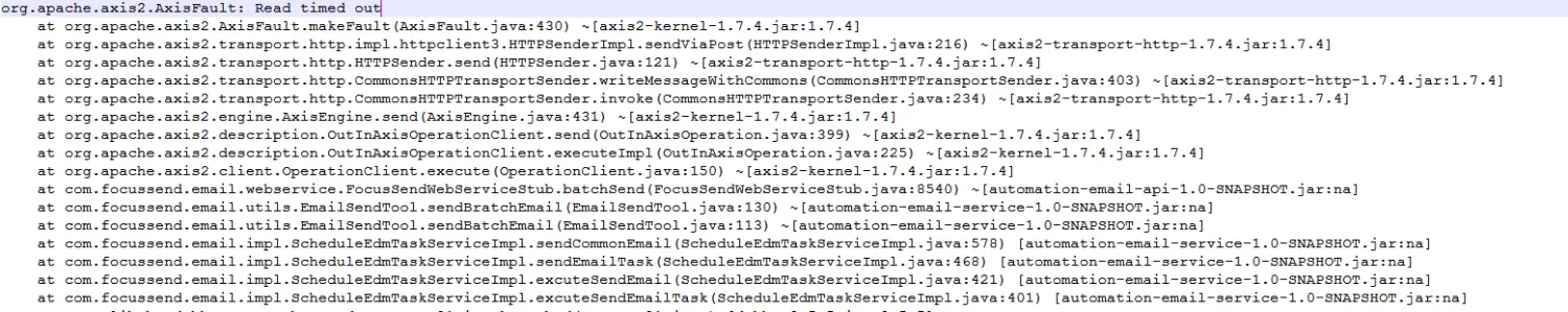 Webservice 之org Apache Axis2 Axisfault Read Timed Out Csdn博客