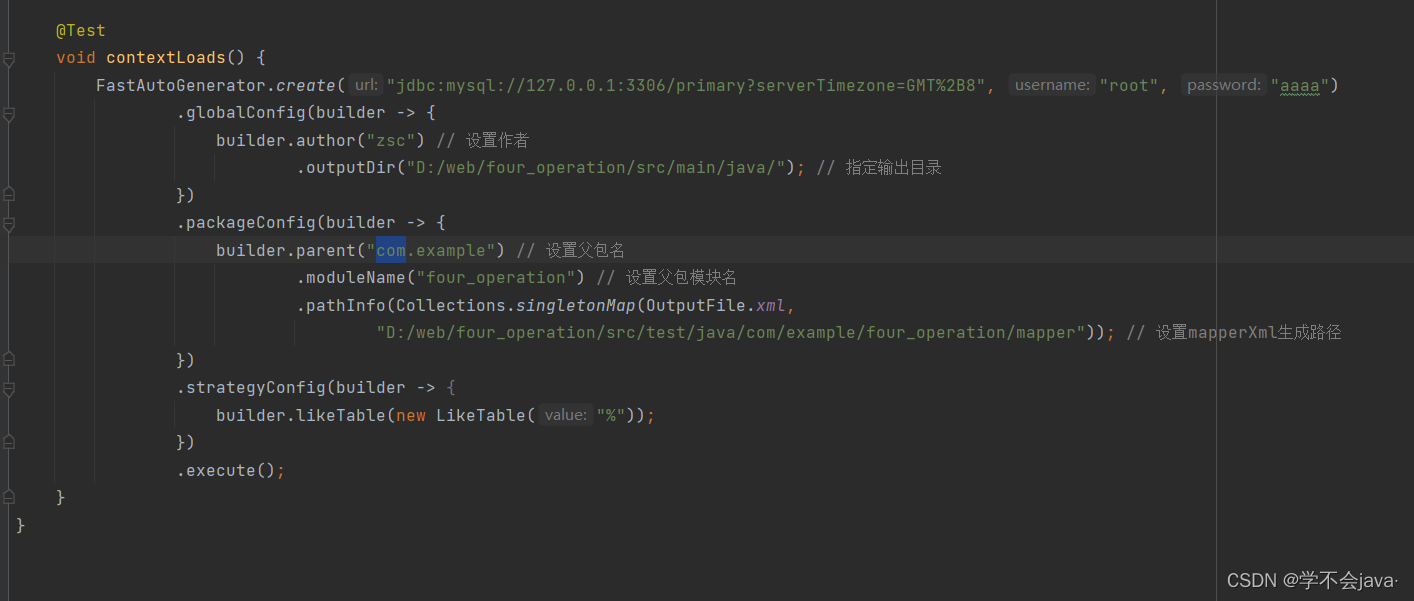 mybatis-plus代码生成器的使用_builder.liketable(new liketable-CSDN博客